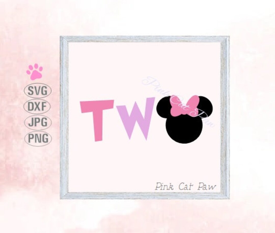 Minnie Two Svg, 2nd Birthday Svg, 2nd Minnie Birthday Svg, Minnie Party ...