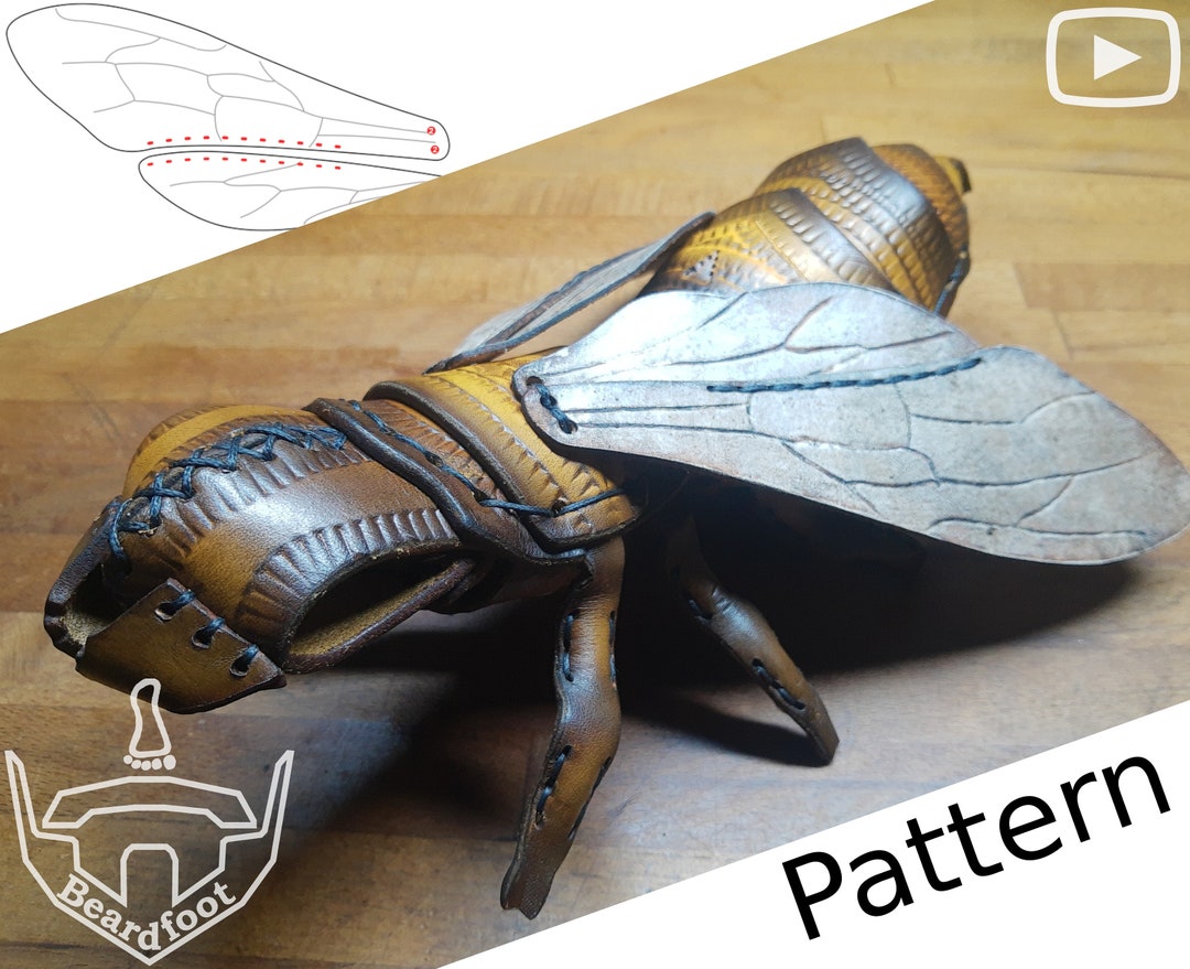 Digital Leather Bee PATTERN - Nature Set - Etsy Canada
