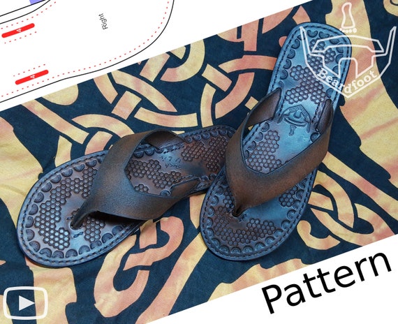 Digital Leather Flipflop PATTERN - Etsy