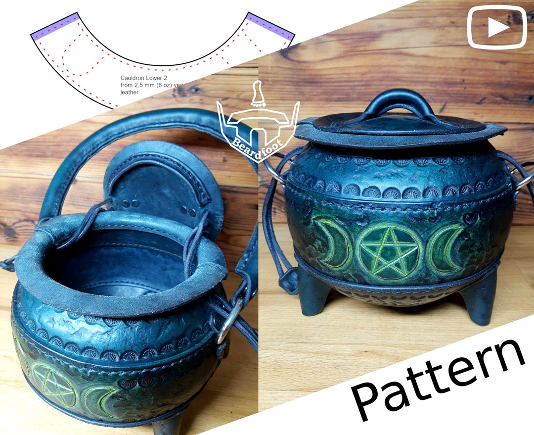 Digital Leather Cauldron Bag PATTERN - Witches Gear - Etsy