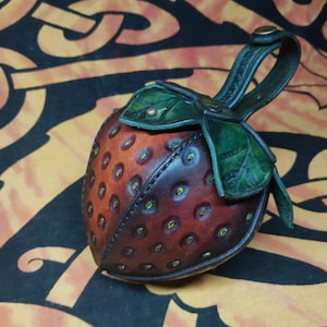 Digital Leather Strawberry Bag PATTERN - Nature Set - Etsy
