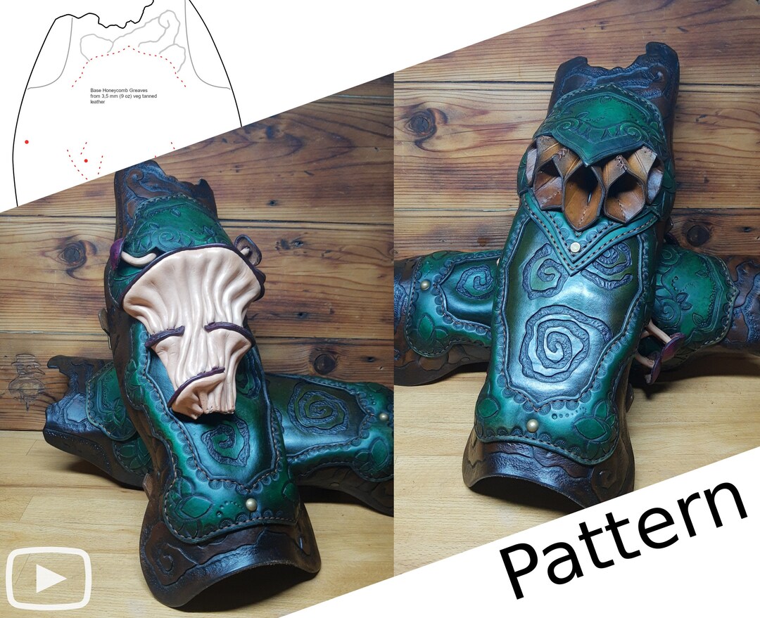 Digital Leather Mushroom Pauldron PATTERN - Nature Set - Etsy
