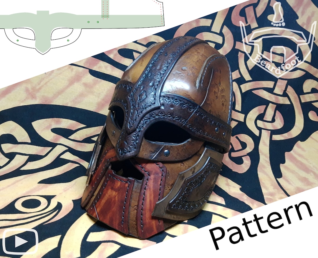 Digital LARP Leather Viking Helmet PATTERN - Viking Set - Etsy