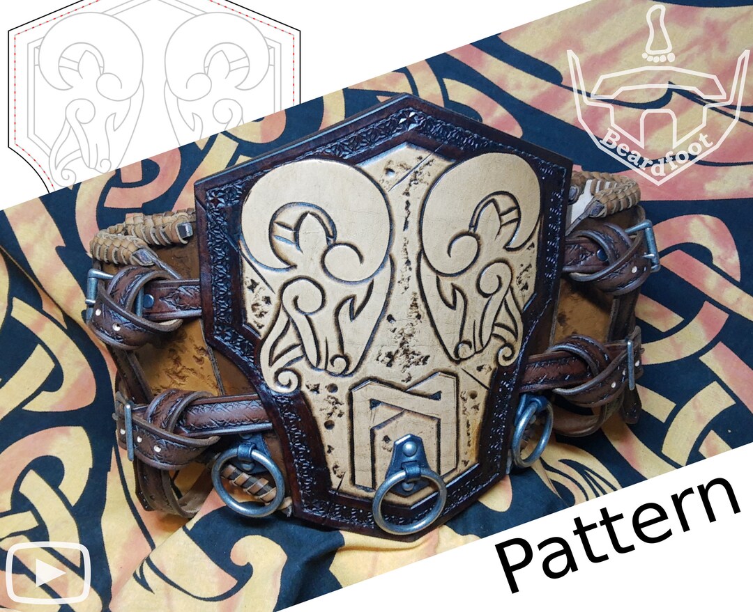 Digital Leather Thor Belt PATTERN - Viking Set - Etsy
