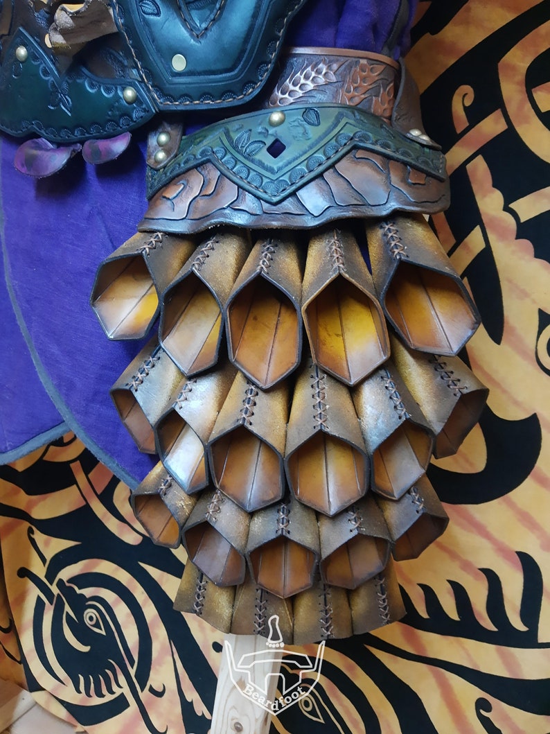 Digital Leather Honeycomb Leg Armor PATTERN - Nature Set - Etsy