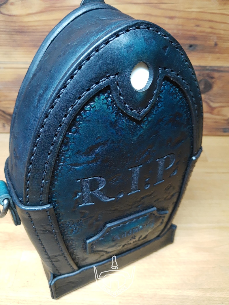 Digital Leather Tombstone Bag PATTERN - Witches Gear - Etsy