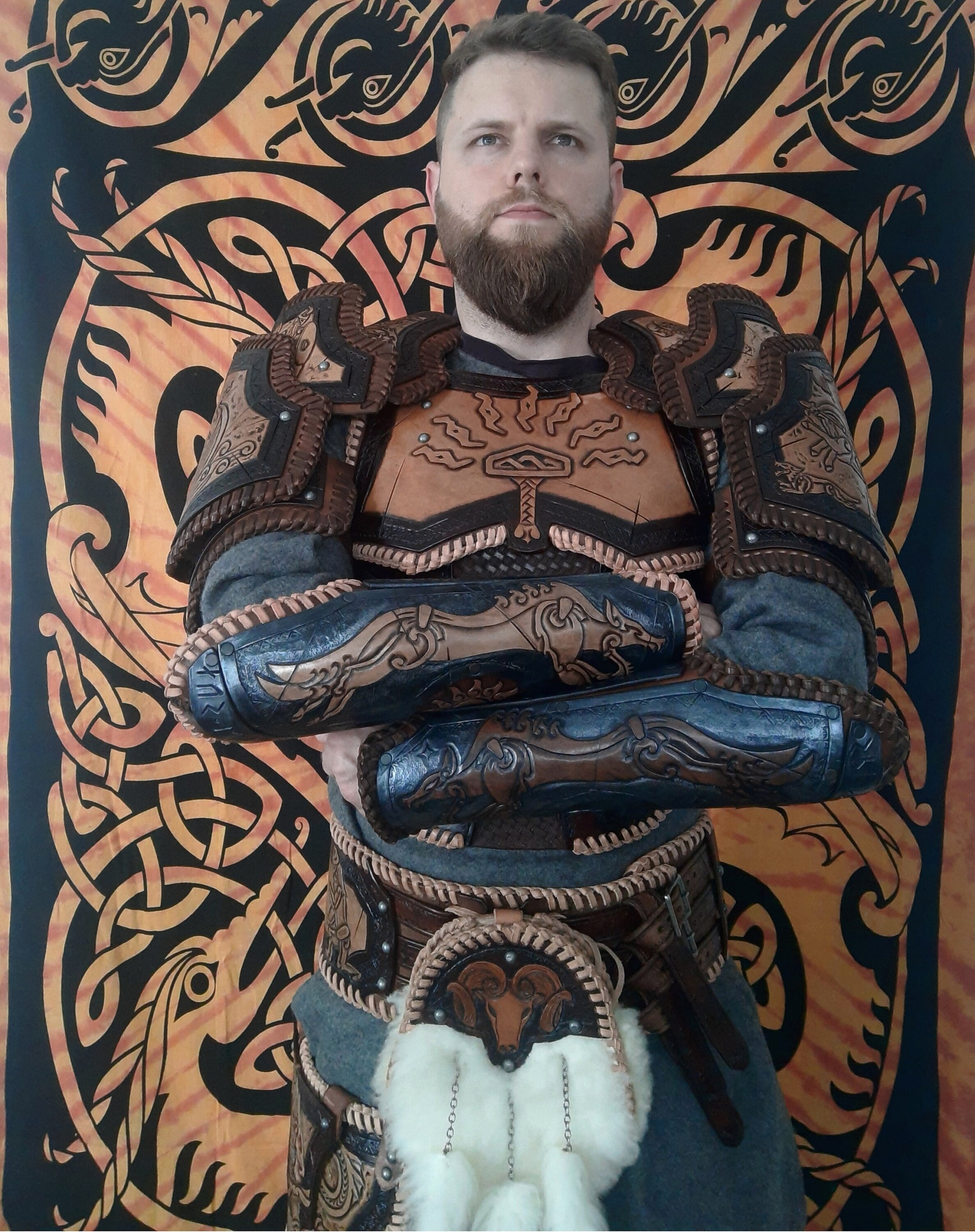 Digital Leather Ragnarok Shoulder Armor PATTERN Viking Set - Etsy