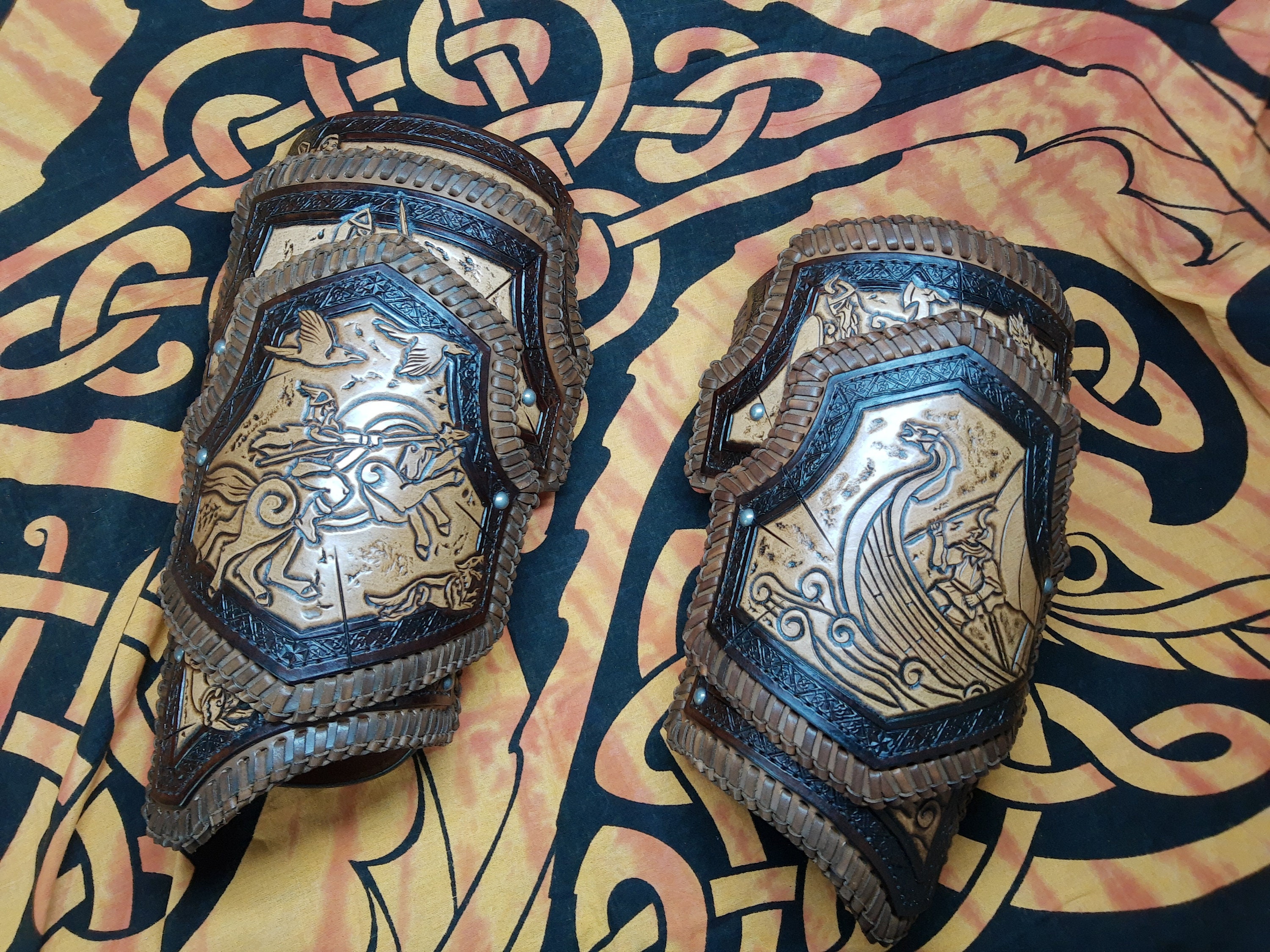 Digital Leather Ragnarok Shoulder Armor PATTERN Viking Set - Etsy