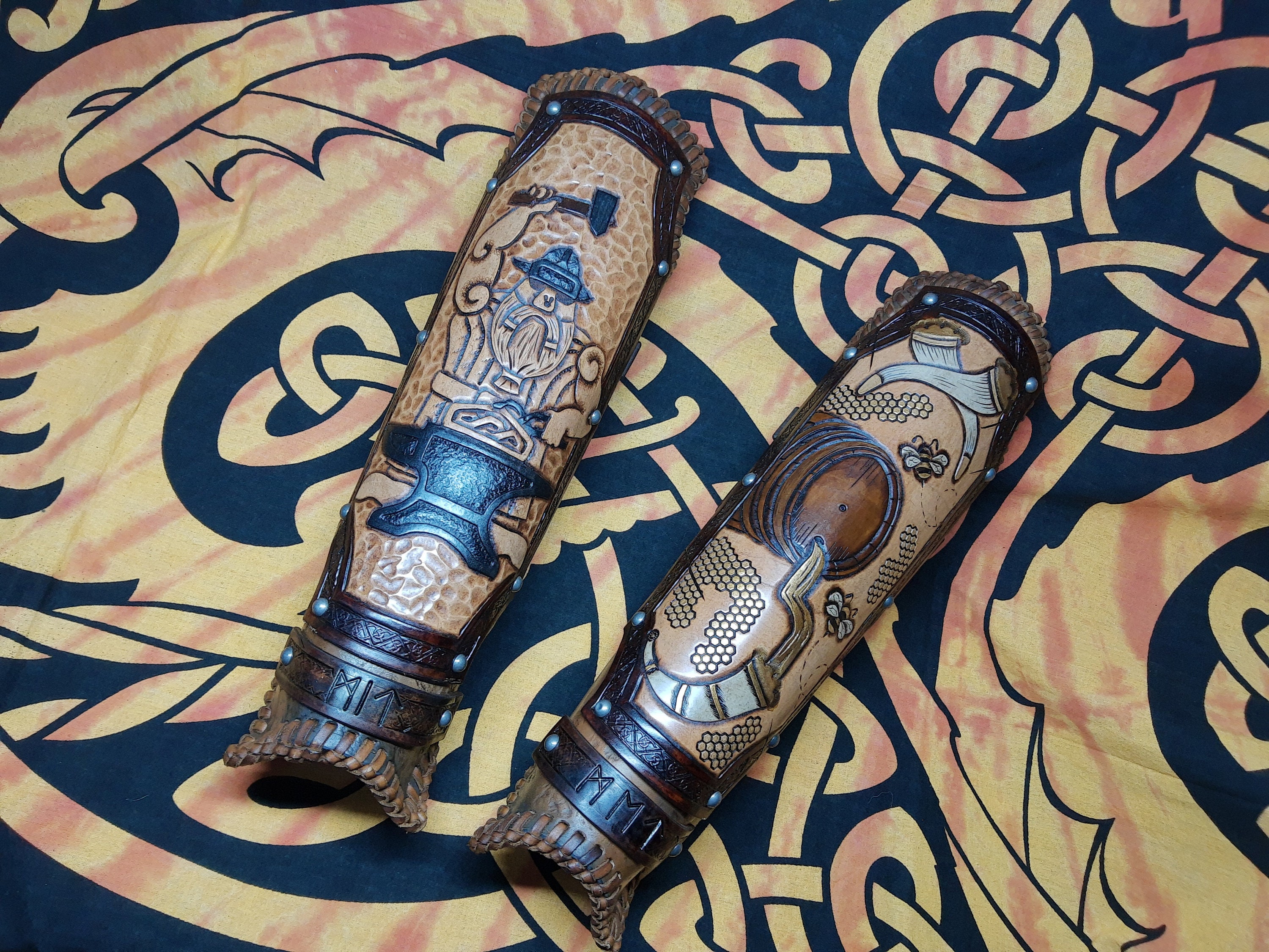 Digital Leather Leg Greaves PATTERN Viking Set - Etsy