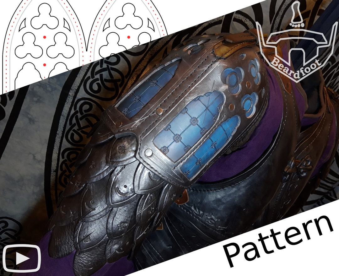 Digital Leather Shoulder Armor PATTERN - Necromancer Set - Etsy