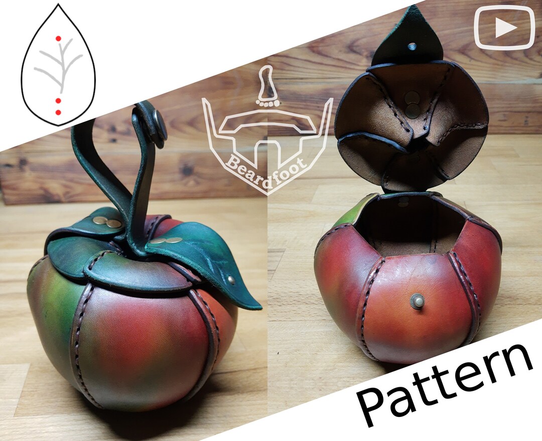 Digital Leather Apple Bag PATTERN - Etsy