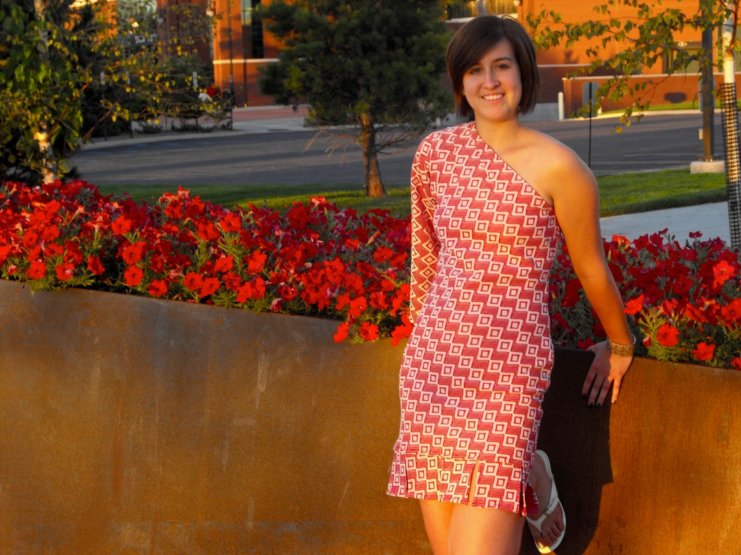 Unique Mod Red Diamond Dress Design - Etsy