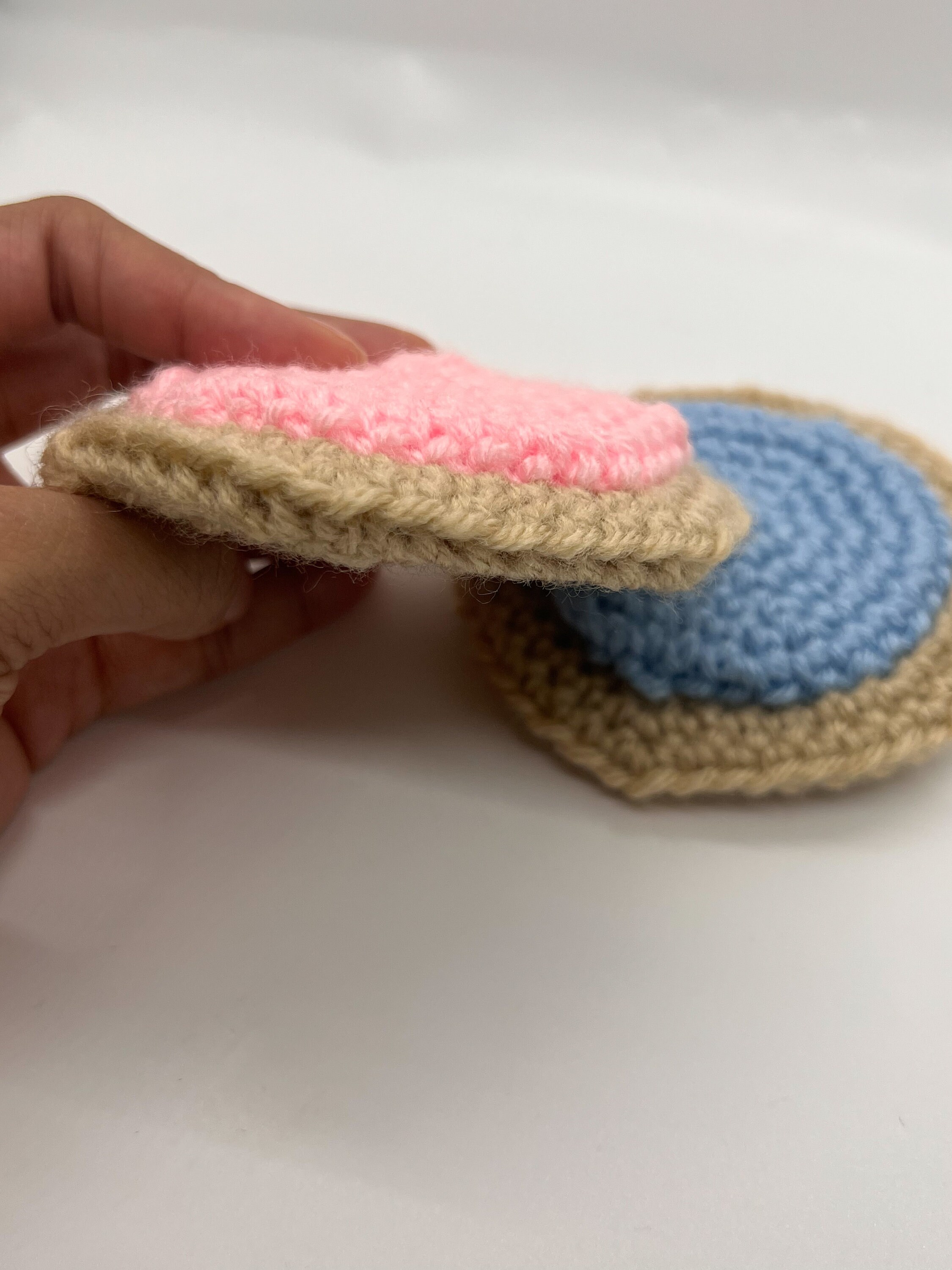 Pink and Blue Crocheted Sugar Cookies Baking Gifts Cookie Decor Party ...