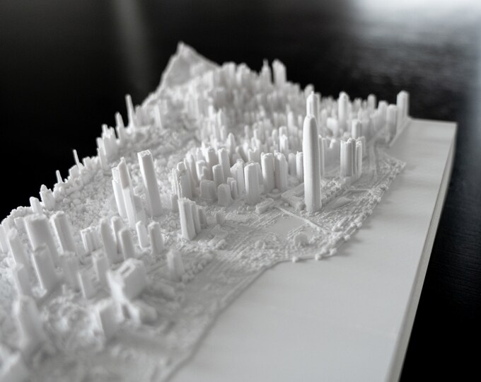 3D Hong Kong Digital Files 3D STL File Hong Kong 3D Map 3D City Art 3D ...