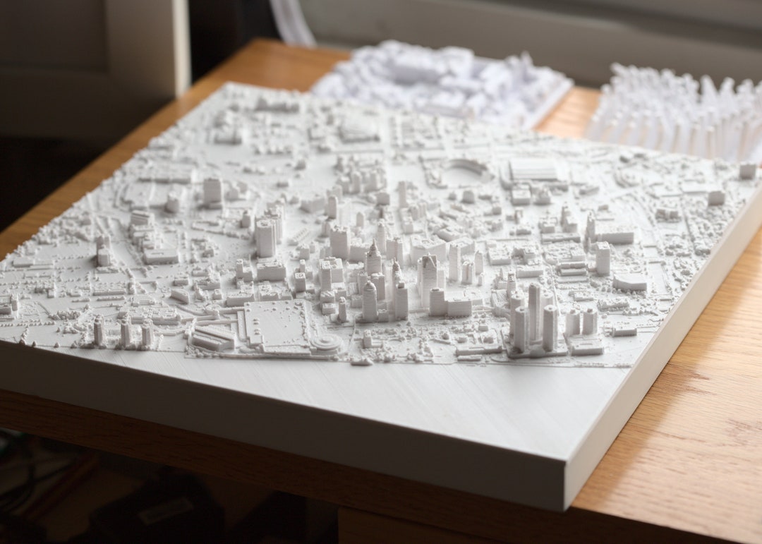 Detroit | 3D Printed City, 12"/30cm - Discount - Etsy