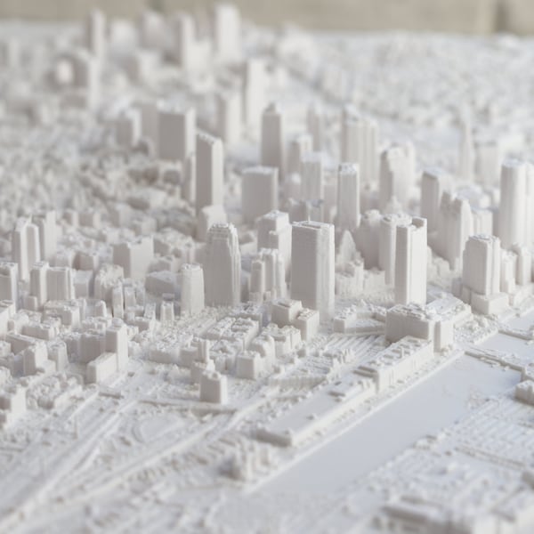 3d Printed Map Boston - Etsy