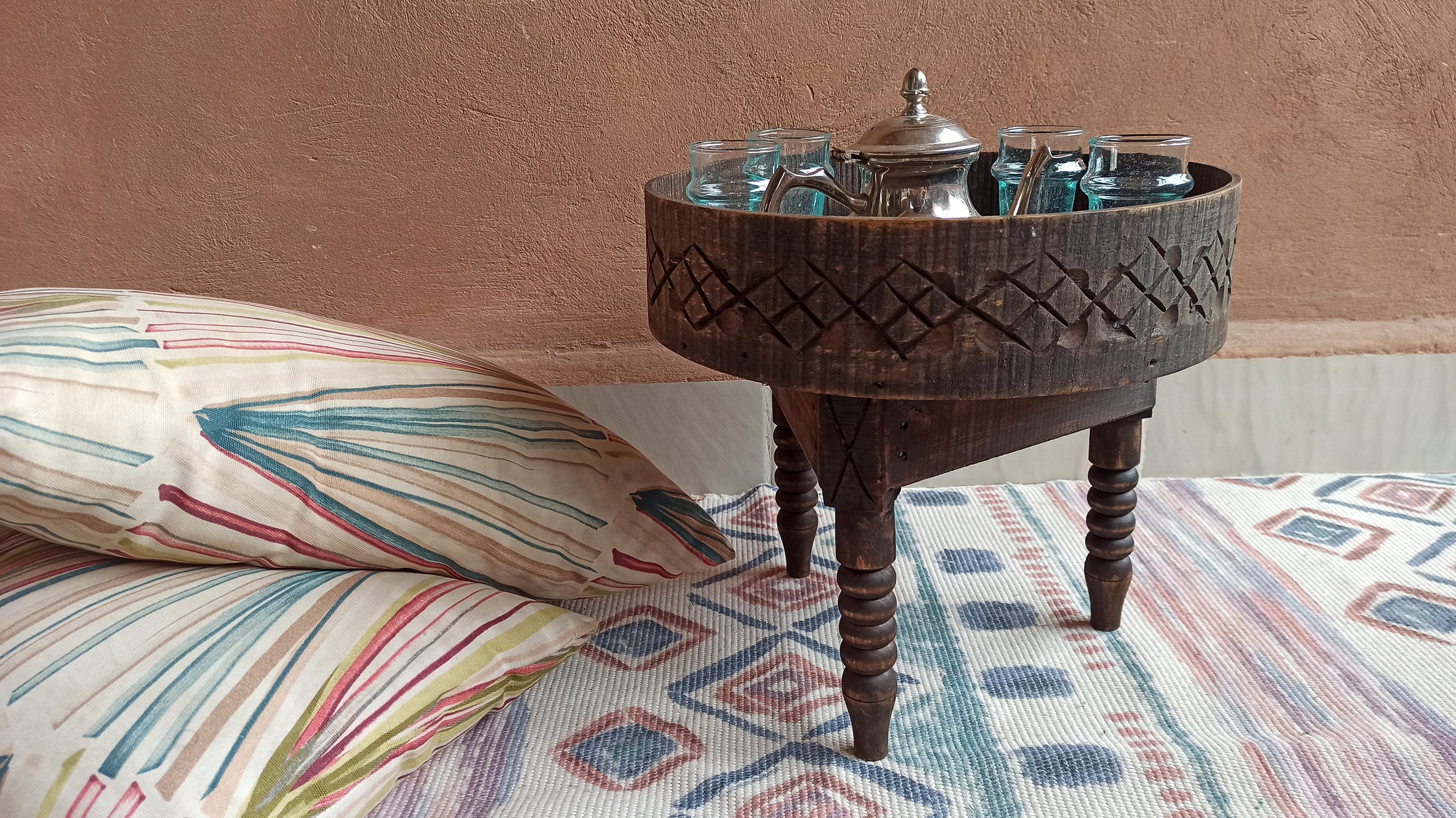 Moroccan Tea TableHandmade Moroccan TableBoho Table Vintage | Etsy