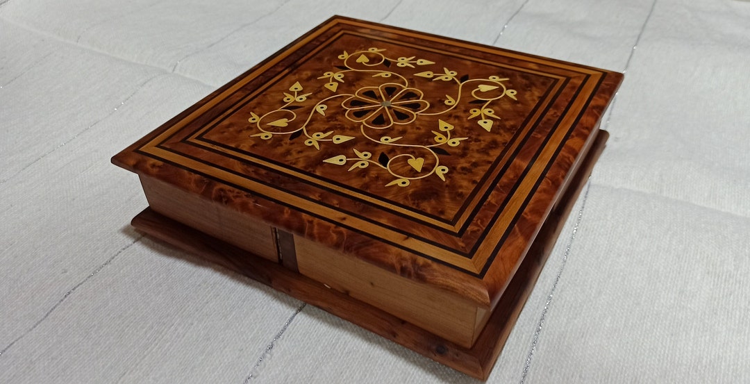 Secret Box,thuya Wood Magic Box gift,hand Carved Box,jewelry Box 10 ...
