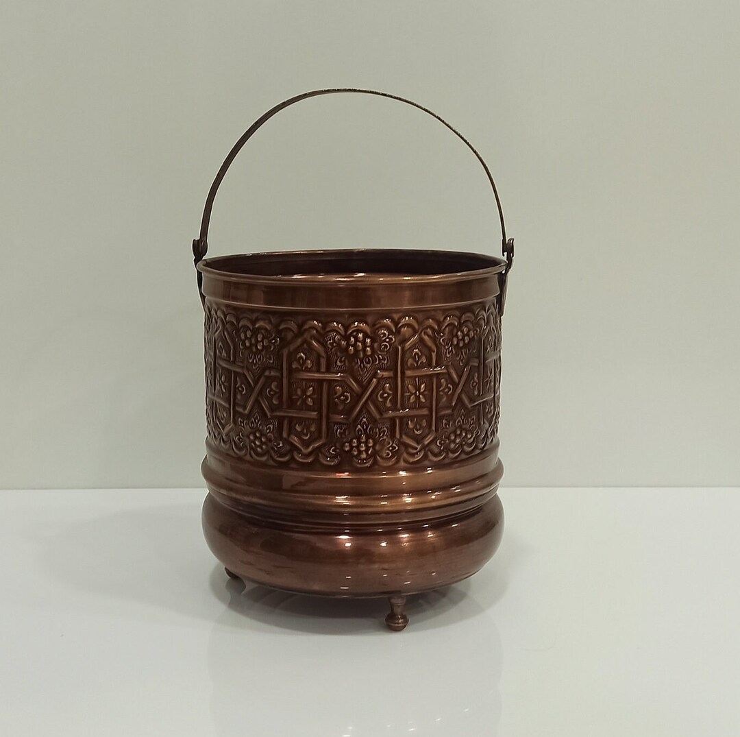 Brass Bucket Pail,vintage Style Bucket Pail,moroccan Hammam Bucket - Etsy