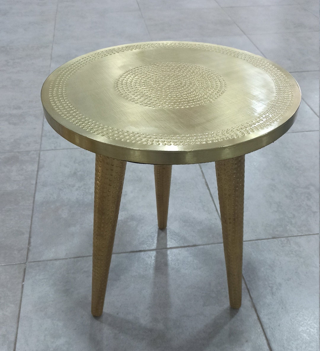 Moroccan Brass Side Table - Etsy