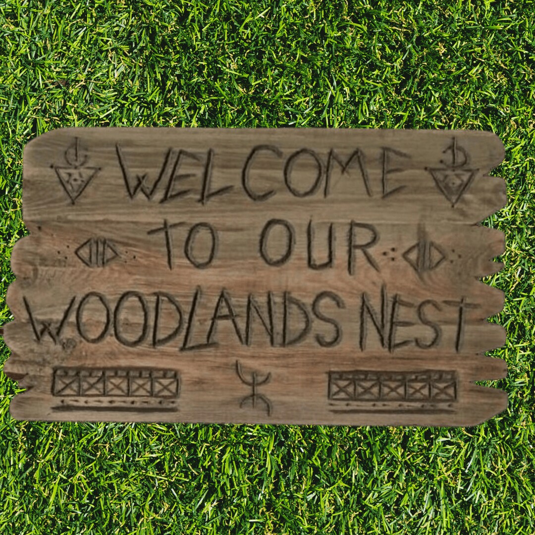 Berber Style Outdoor Hand Carving Sign, Custom Wooden Carved Cabin Sign ...