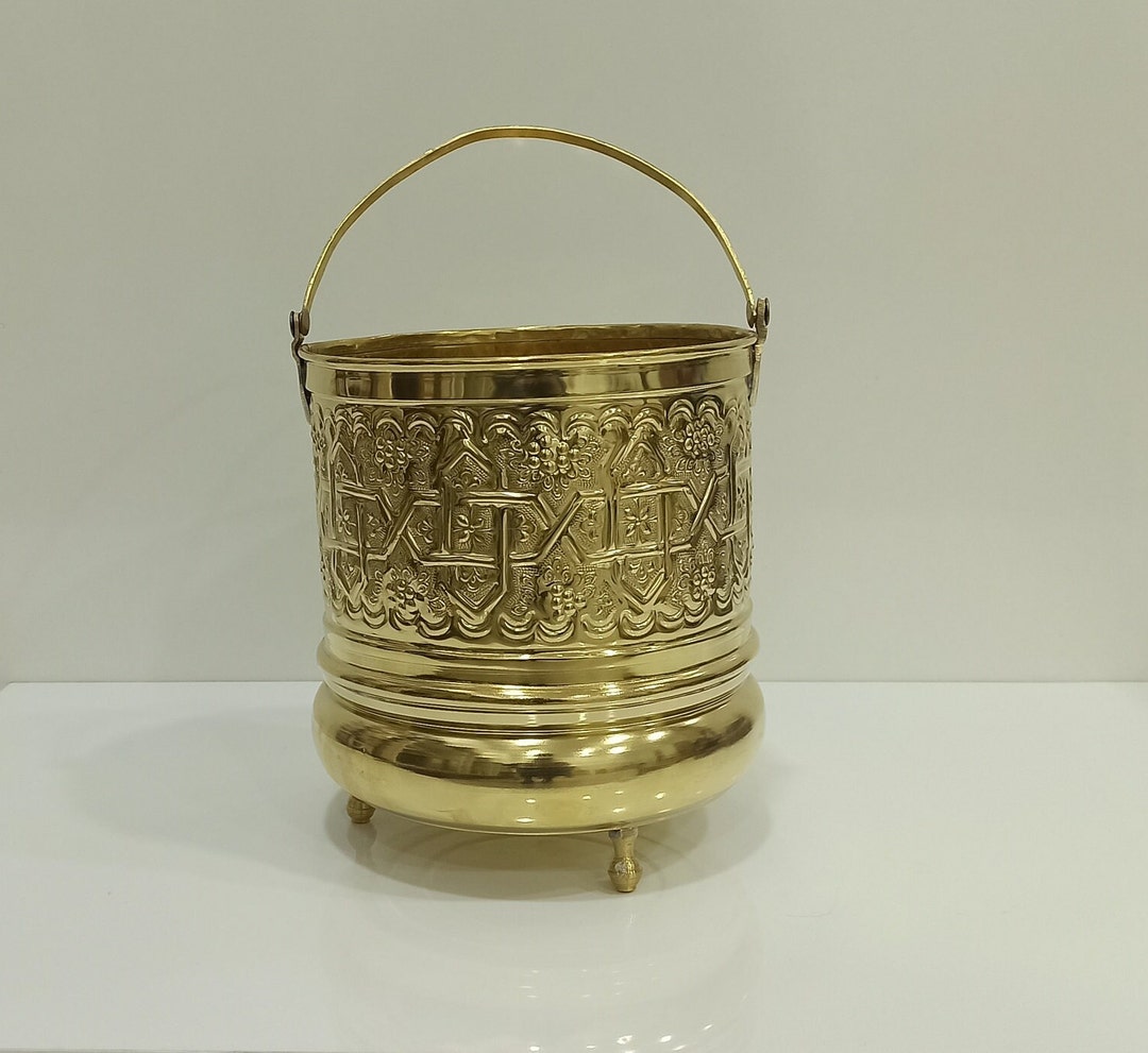 Brass Bucket Pail,vintage Style Bucket Pail,moroccan Hammam Bucket ...