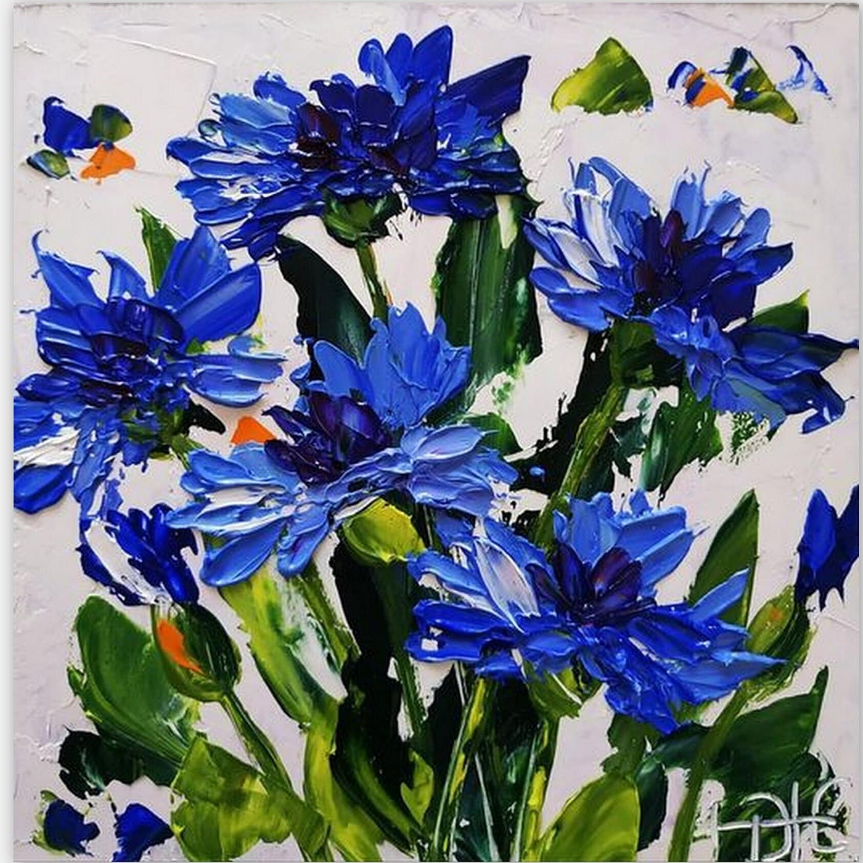 Cornflower Painting