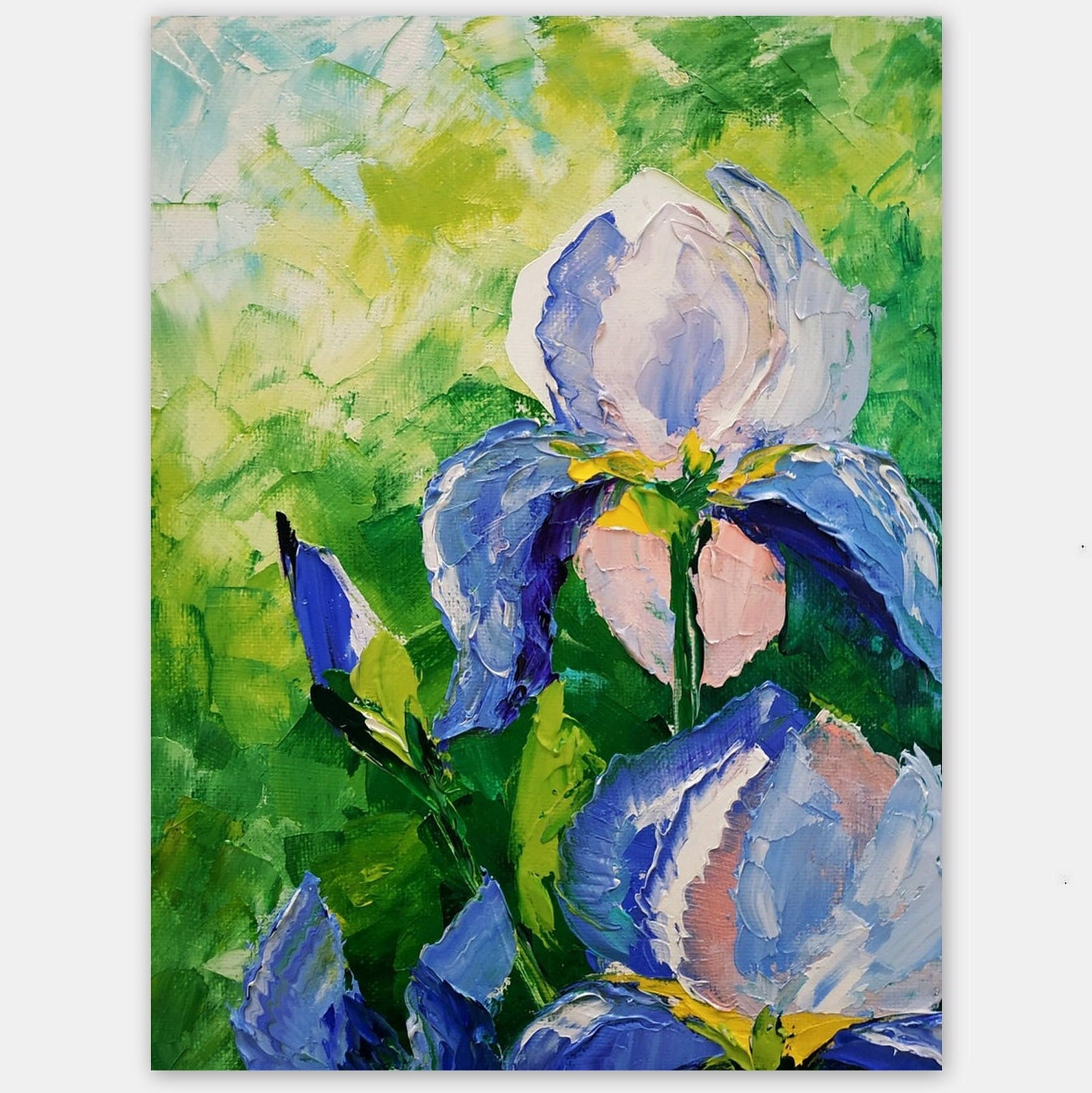 Iris Flower Oil Painting