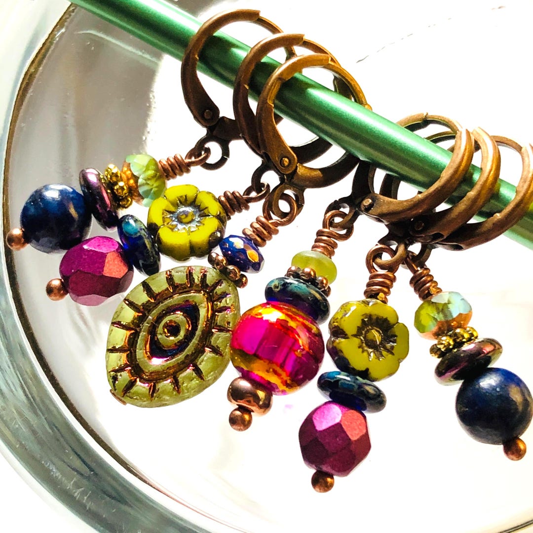 Jaiyana, a Set of Six Removable Stitch Markers for Knitting and Crochet ...