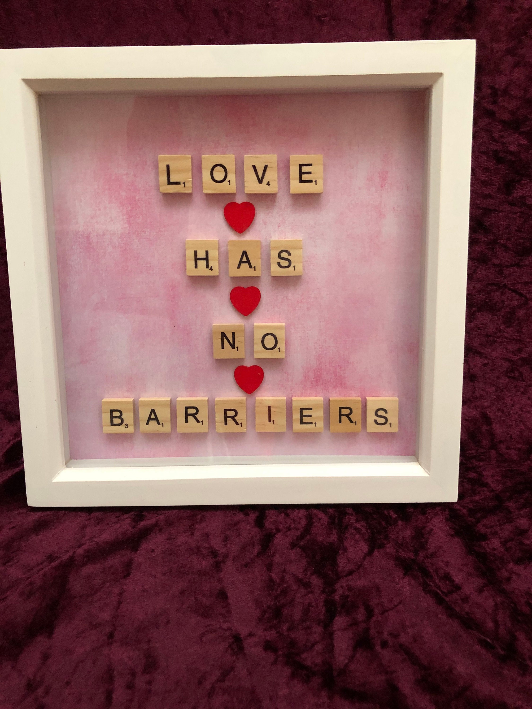 Scrabble Tile Art Picture - Etsy