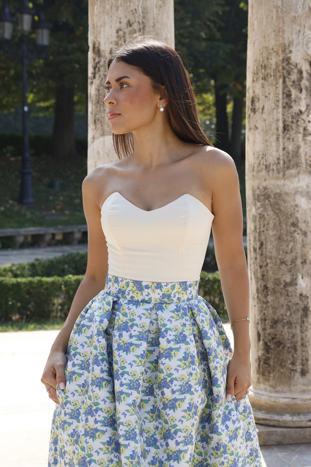 Minimalist Bridal Corset/ Civil Wedding Corset/ Off-white Crepe Corset ...