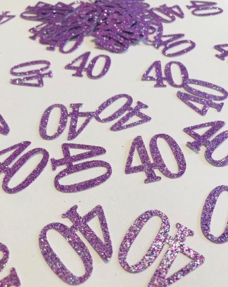 40th Birthday Confetti 40 Birthday Number Confetti 40th - Etsy