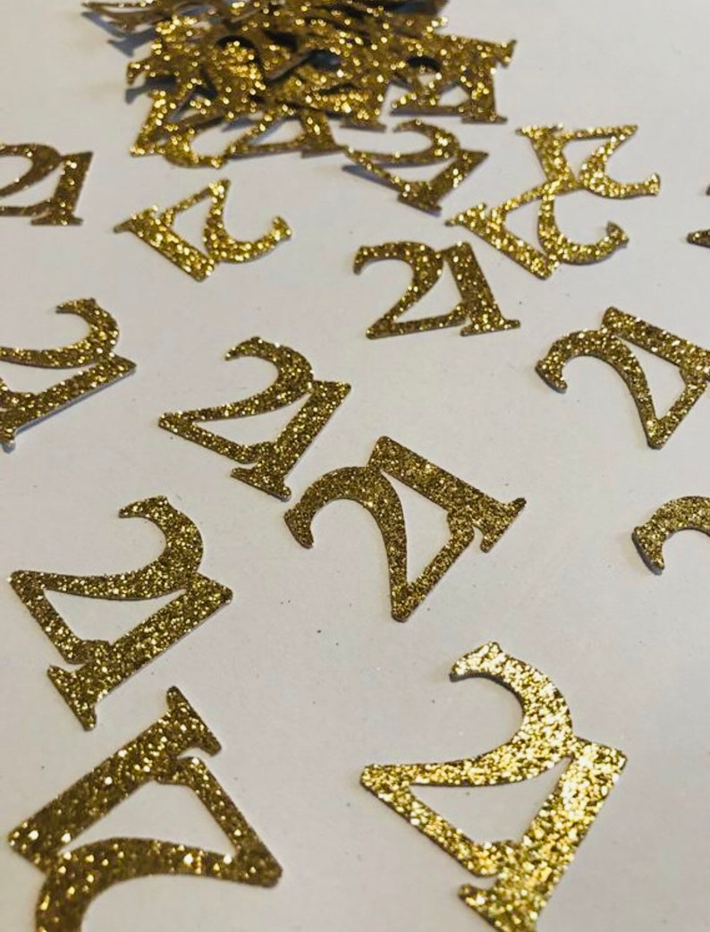 21st Birthday Glitter Confetti: Table Decorations - Etsy