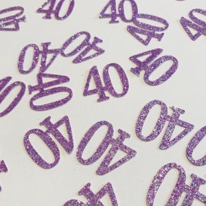 40th Birthday Confetti: Glitter Party Table Decorations - Etsy