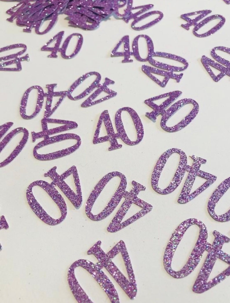 40th Birthday Confetti 40 Birthday Number Confetti 40th - Etsy