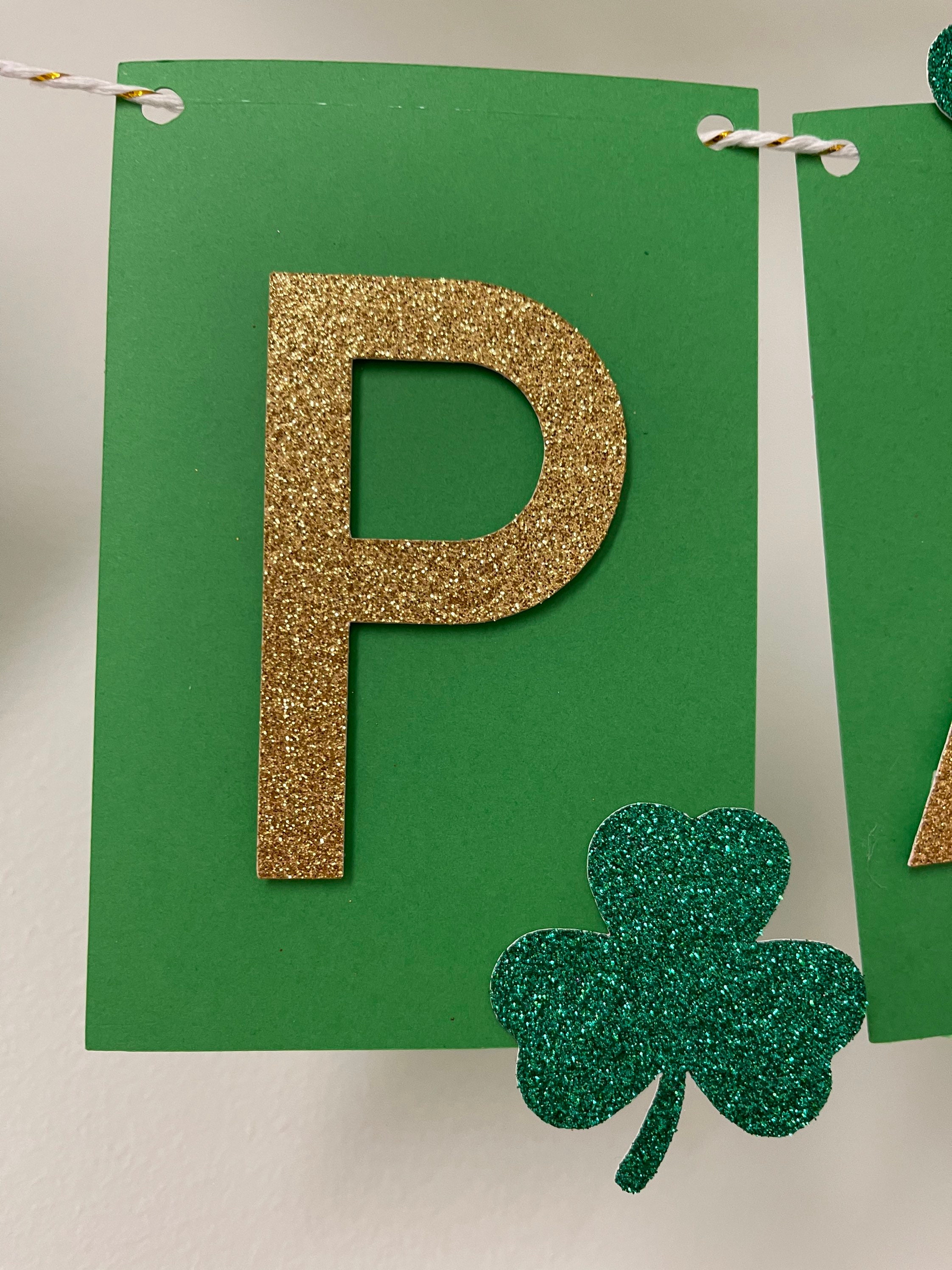 St Patricks Day Banner St Pattys Day Shamrock Decorations | Etsy