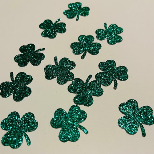 St. Patrick's Day Glitter Gold Shamrock Confetti 50CT - Etsy