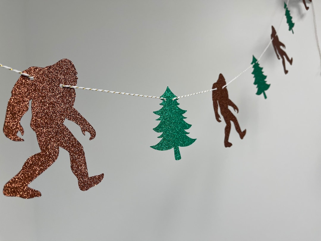 Bigfoot and Tree Garland: Sasquatch Party Decorations - Etsy