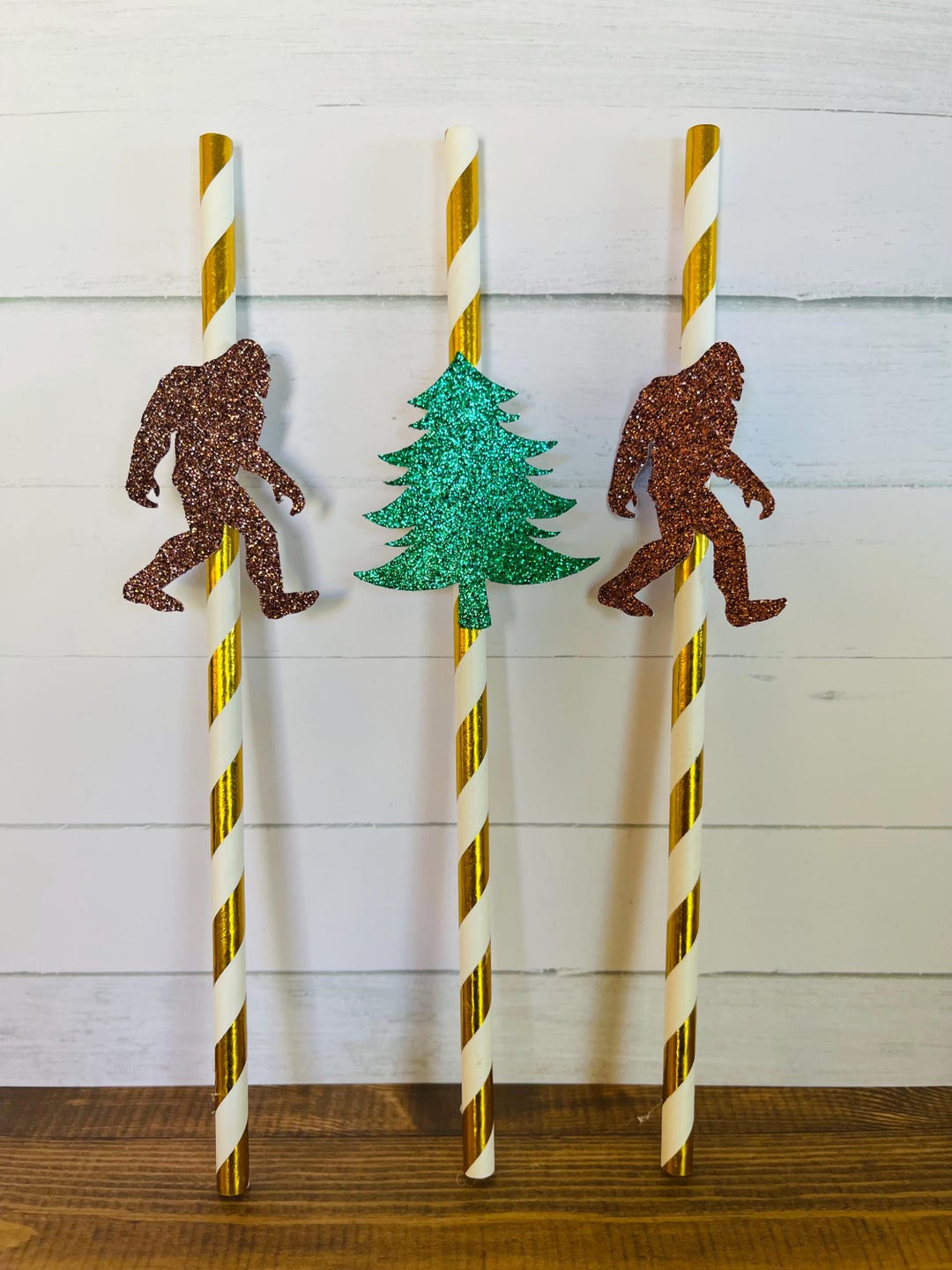 Bigfoot Party Paper Straws: Woodland Theme Decorations - Etsy