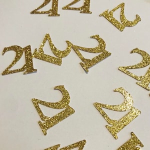 21 Confetti, 21st Birthday Decorations, Table Decor, Confetti, Glitter ...