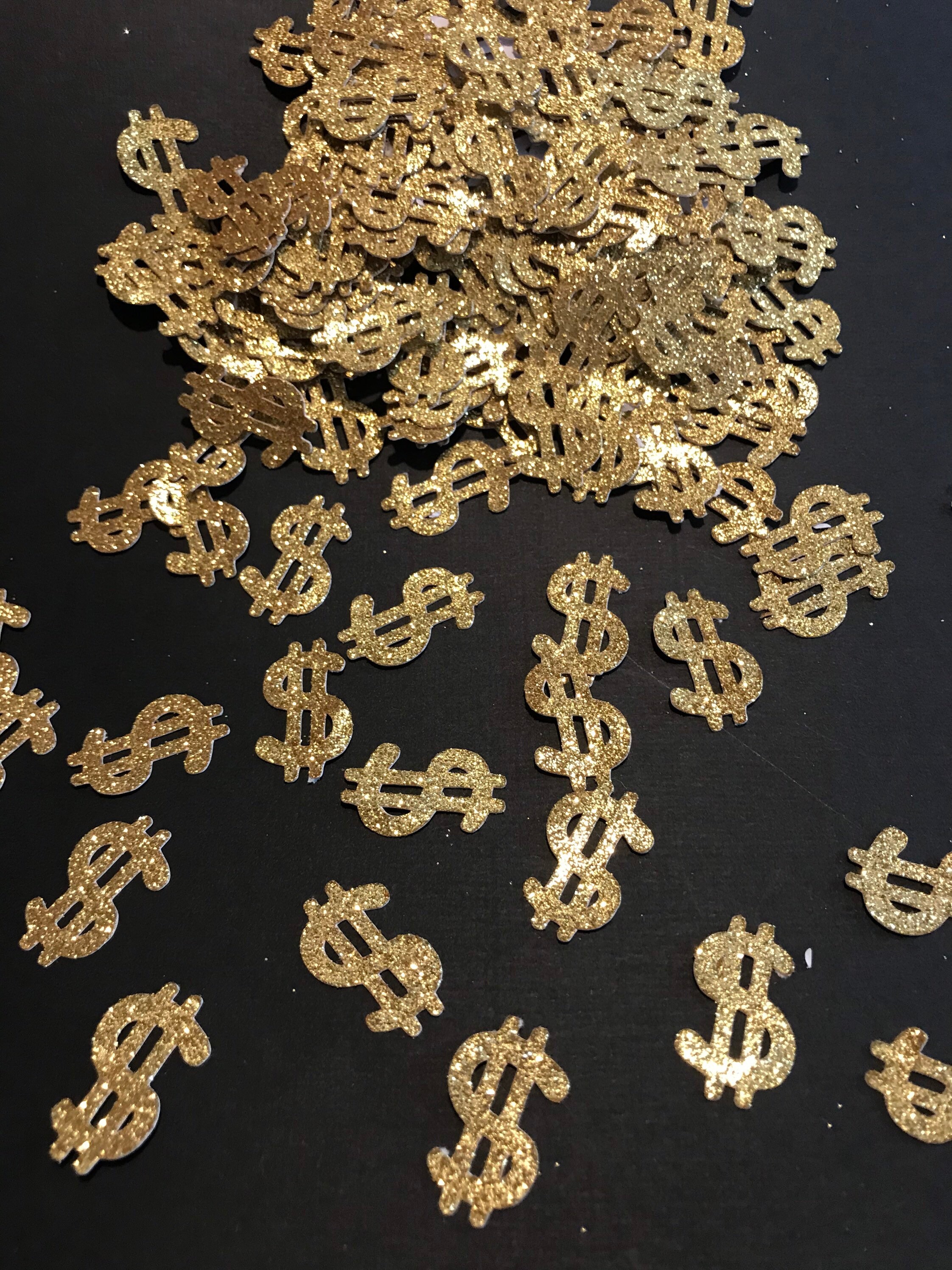 Glitter Dollar Sign Confetti: Vegas Bachelorette, Game Night Decor - Etsy