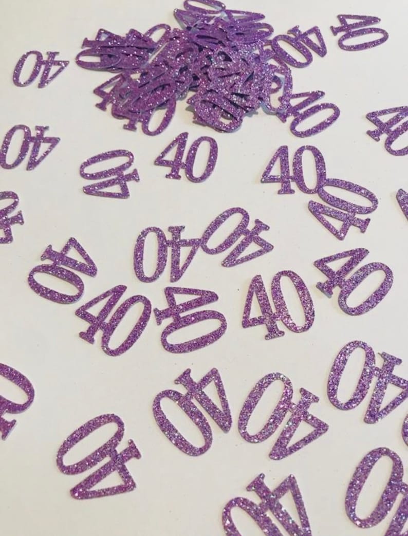 40th Birthday Confetti 40 Birthday Number Confetti 40th | Etsy