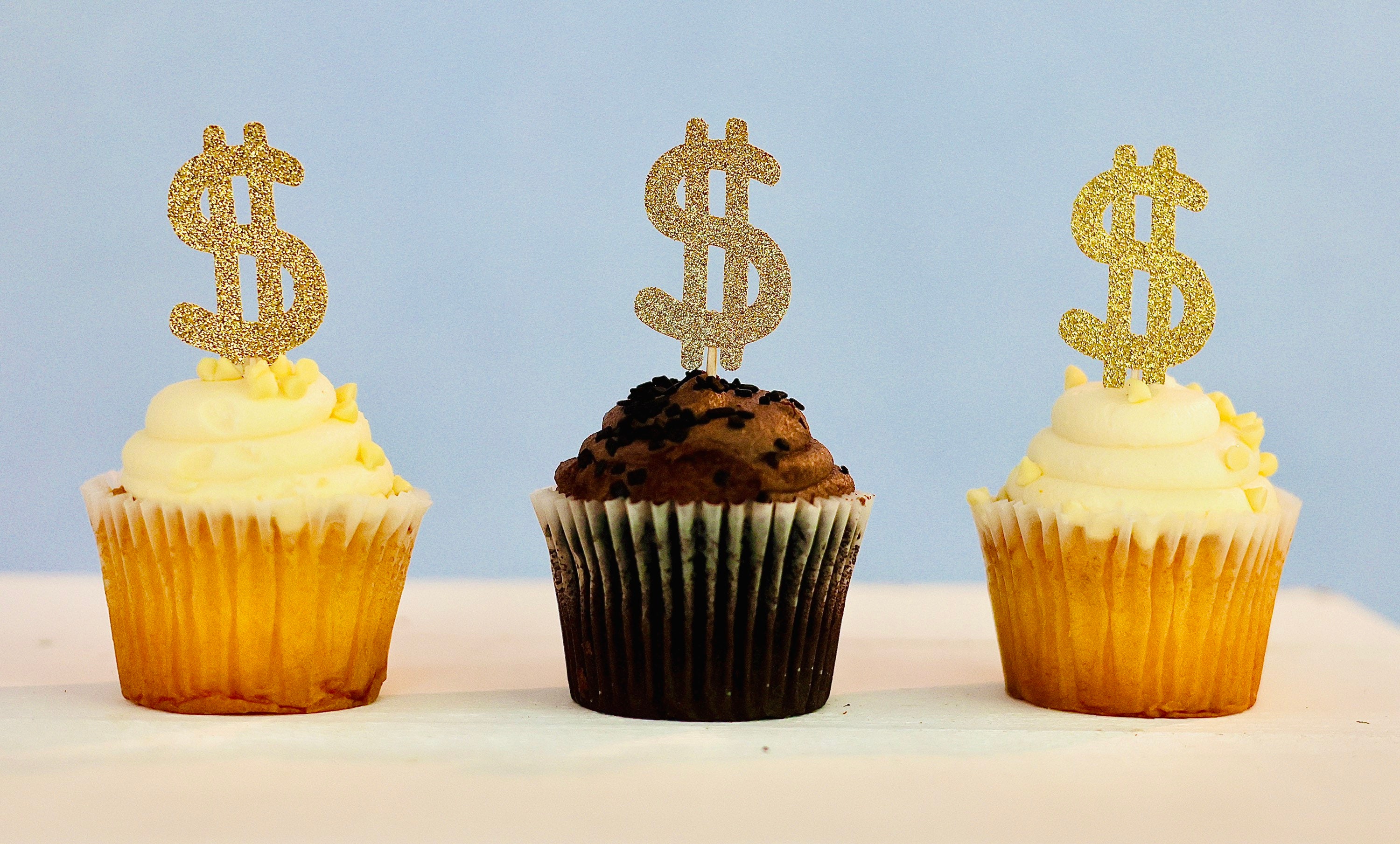 Dollar Sign Cupcake Toppers Poker Nightgame Nightvegas - Etsy