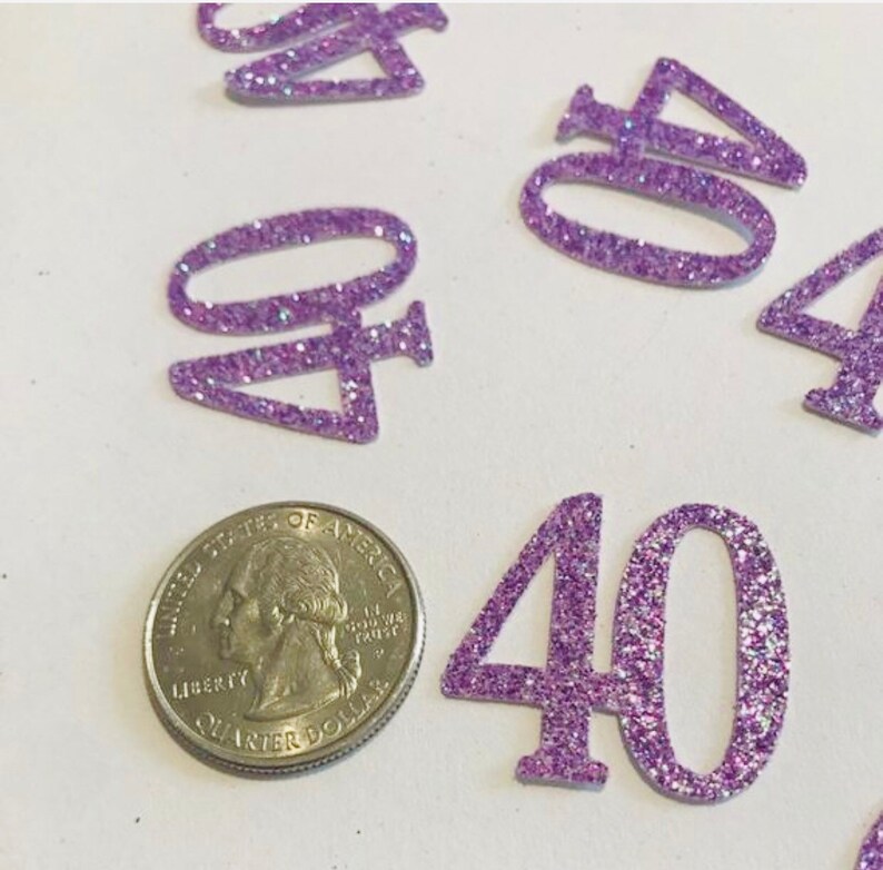 40th Birthday Confetti 40 Birthday Number Confetti 40th - Etsy