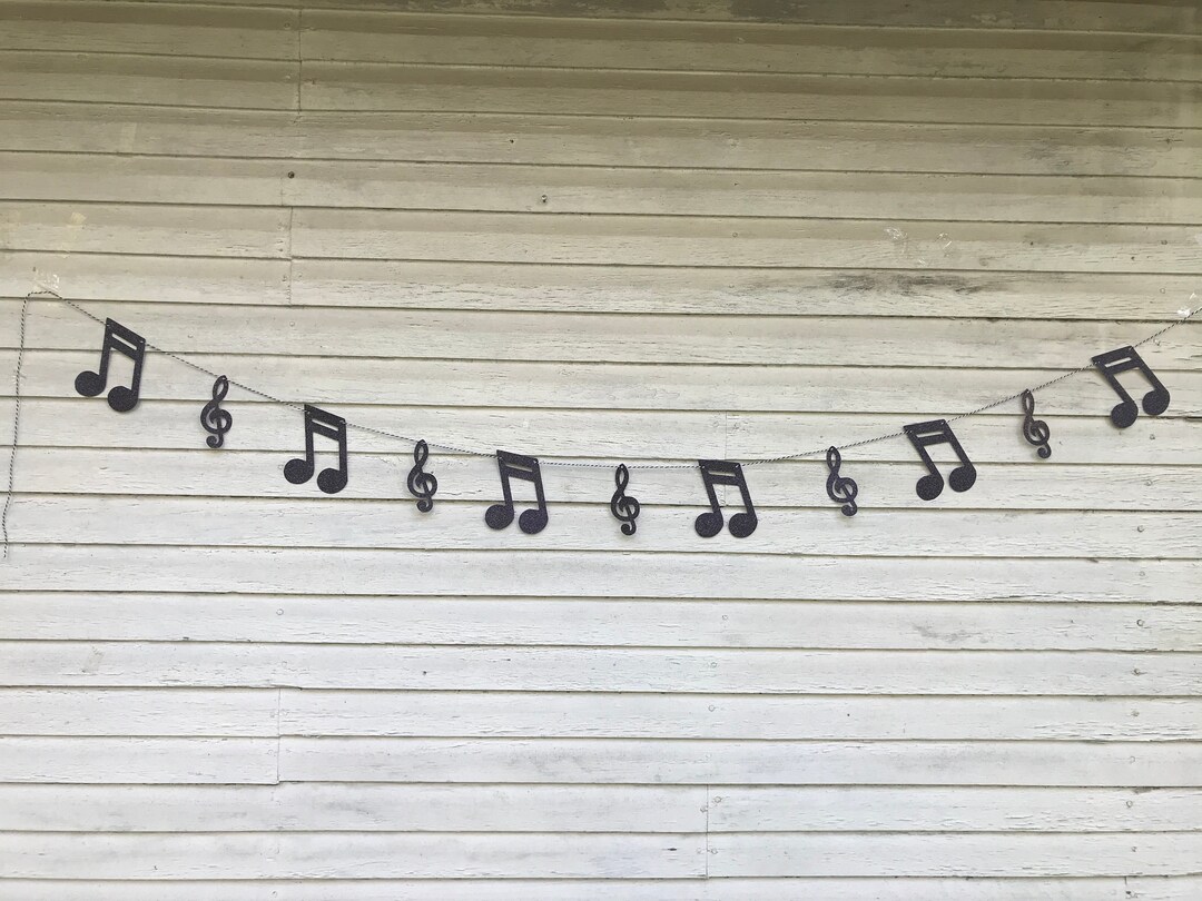 Music Note Garland, Rock and Roll Birthday - Etsy