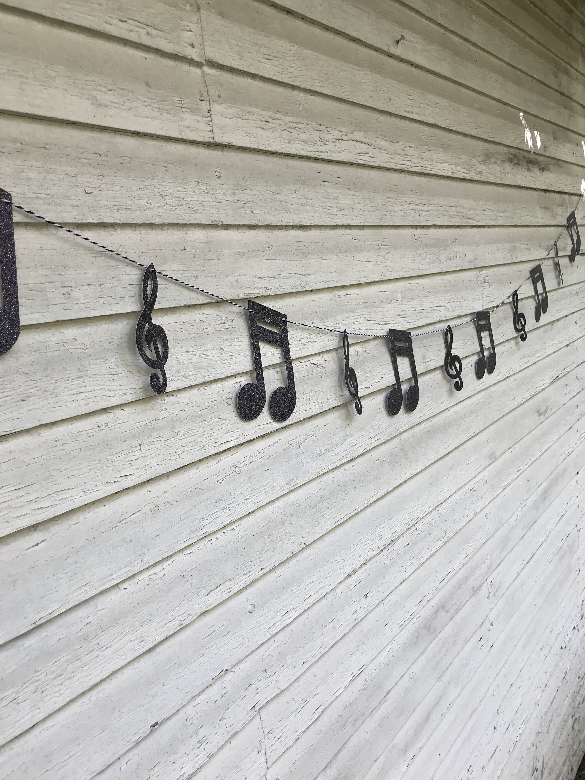 Music Note Garland, Rock and Roll Birthday - Etsy