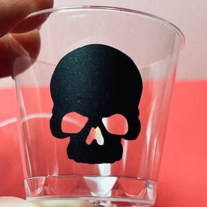 Skull Confetti, Halloween Decorations, Skeleton, Scary Decor, Black ...