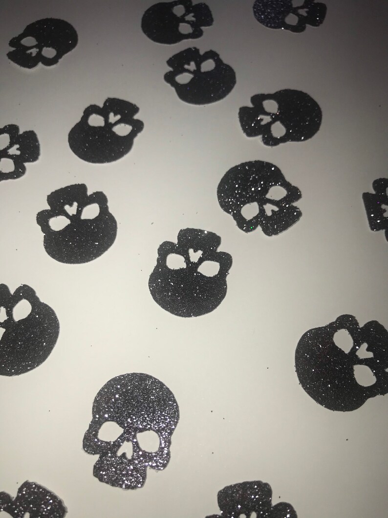 Skull Confetti Halloween Decorations Skeleton Scary Decor - Etsy