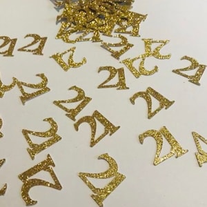21 Confetti, 21st Birthday Decorations, Table Decor, Confetti, Glitter ...