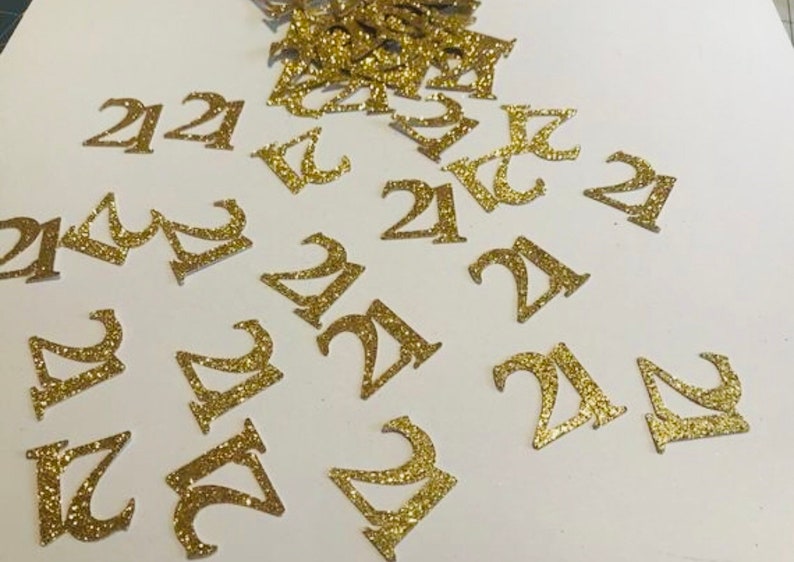 21st Birthday Glitter Confetti: Table Decorations - Etsy